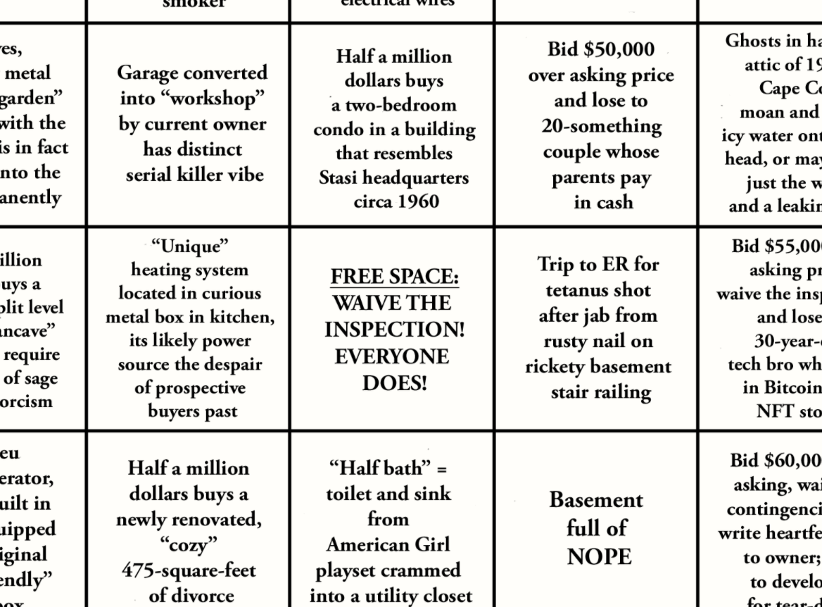 House Hunting in 2021 Bingo - McSweeney’s Internet Tendency