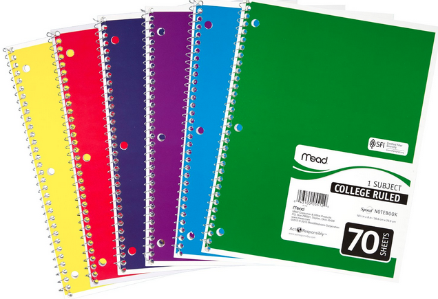 Review: The Mead Spiral 100 College-Ruled Notebook - McSweeney’s ...