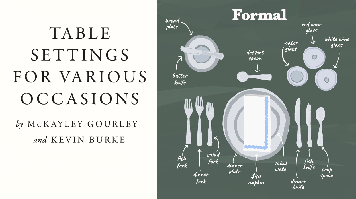 Table Settings for Various Occasions - McSweeney’s Internet Tendency