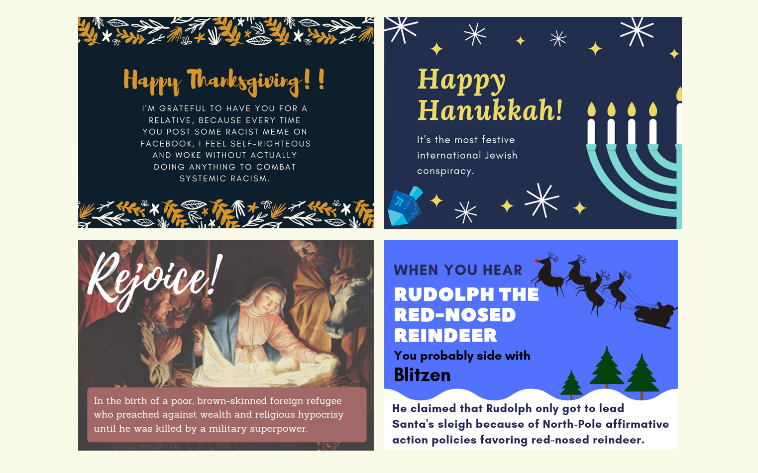 Holiday Cards for Your Racist Relatives - McSweeney’s Internet Tendency